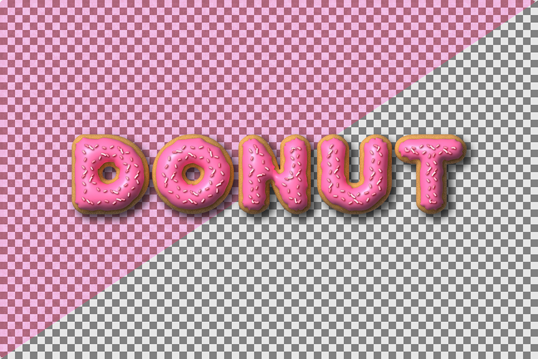 Donut Text Effect, Add-ons | GraphicRiver