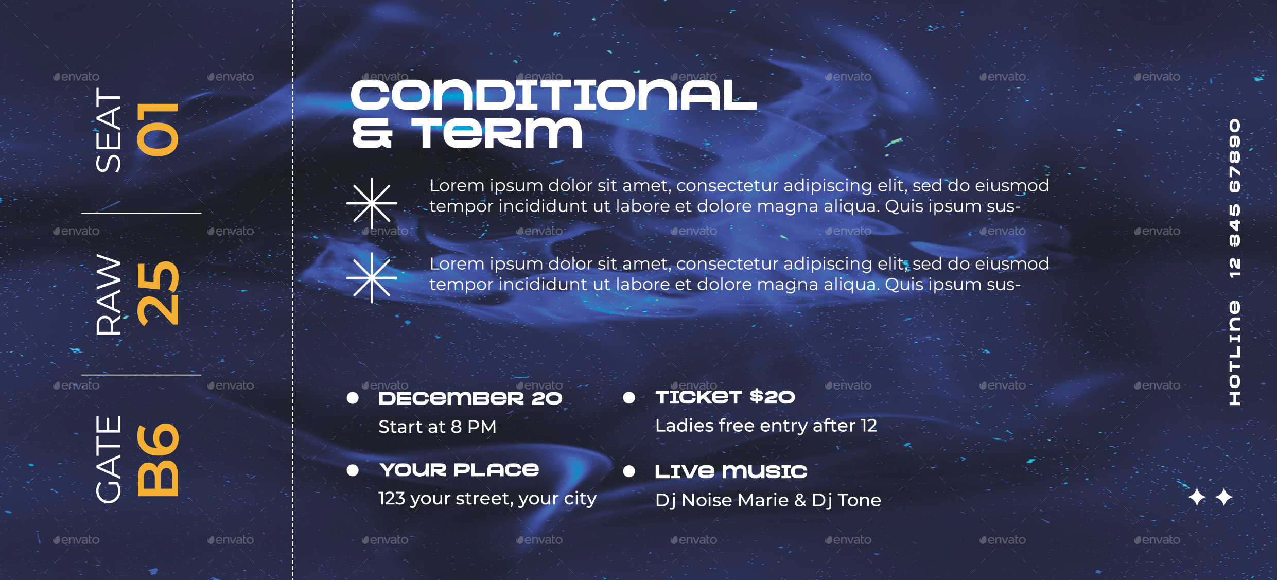 Music Ticket, Print Templates | GraphicRiver