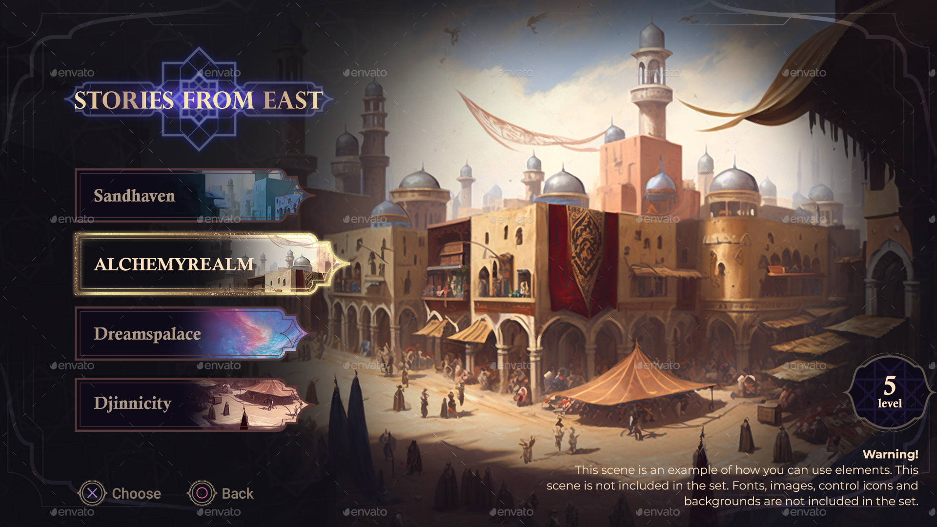 Arabic Deco UI, Game Assets | GraphicRiver