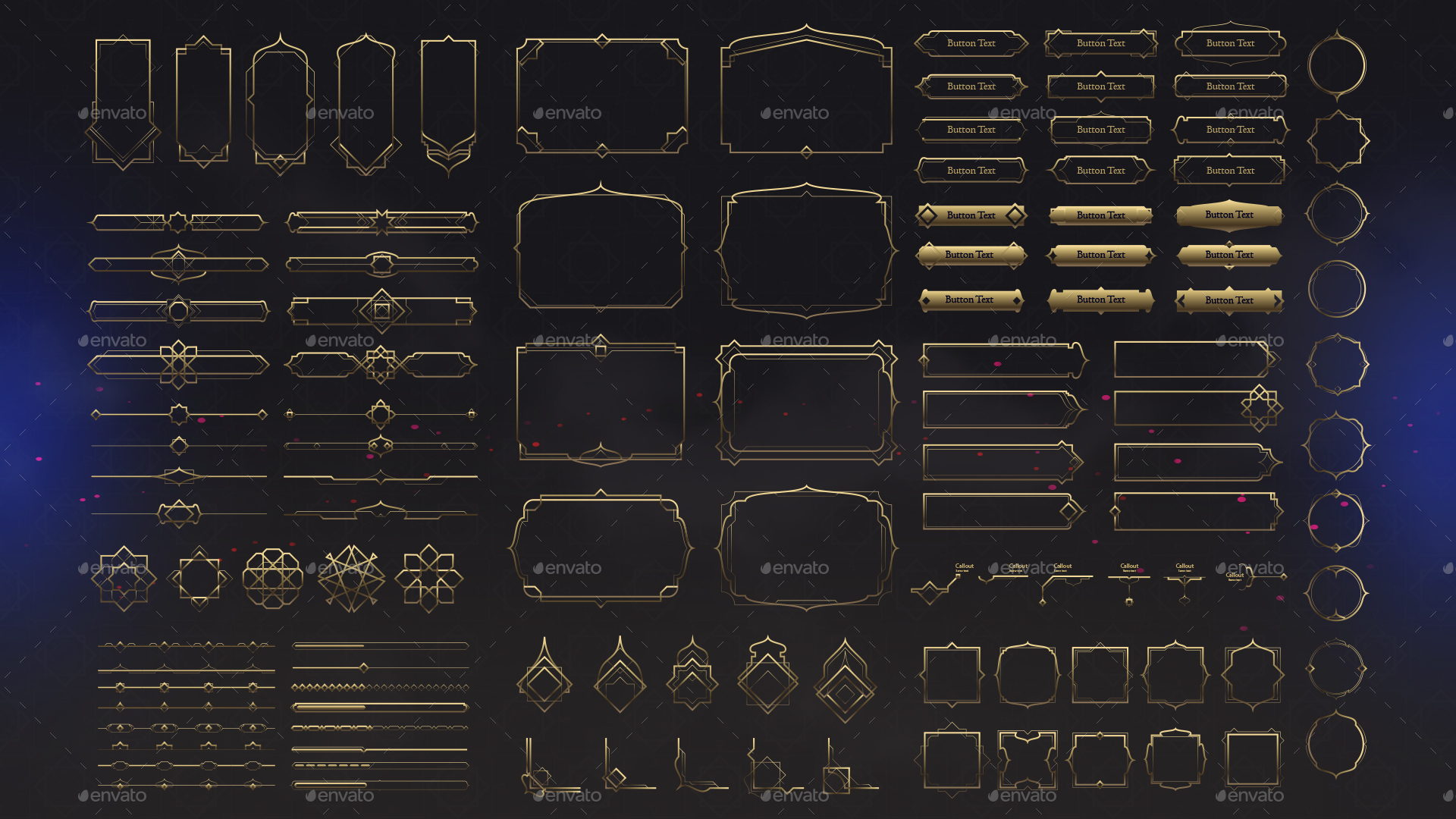 Arabic Deco UI, Game Assets | GraphicRiver