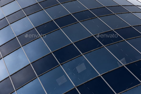 Glass facade of office building or business centre, diagonal view Stock ...