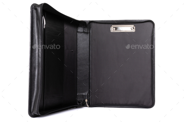 open portfolio view for documents on a white background Stock Photo by ...