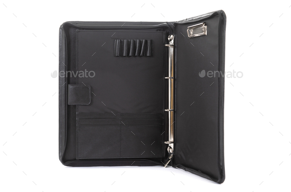 open portfolio view for documents on a white background Stock Photo by ...