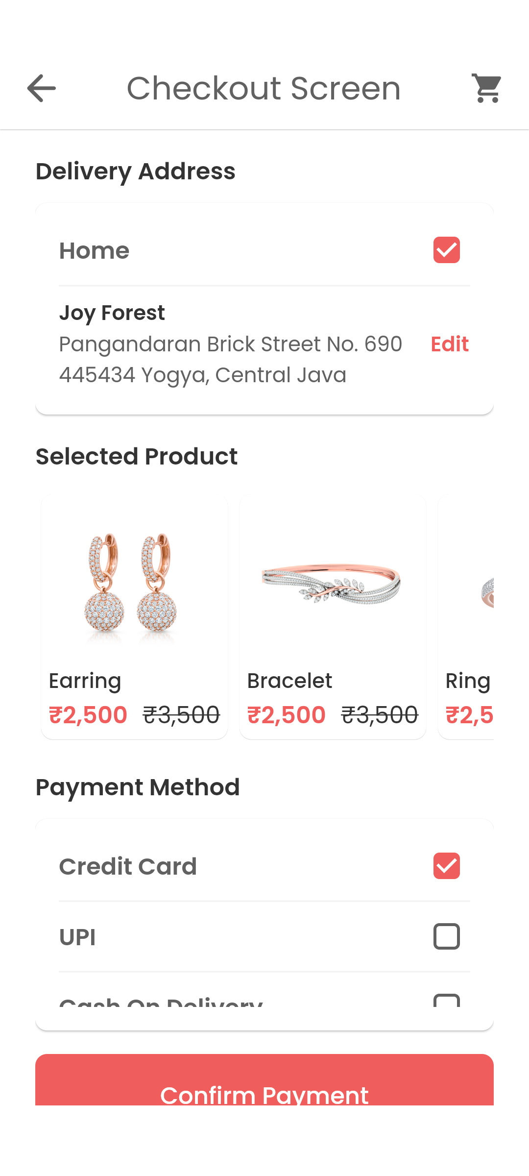 Baggit Flutter: All-in-One Jewelry App UI Kit by beepixl | CodeCanyon
