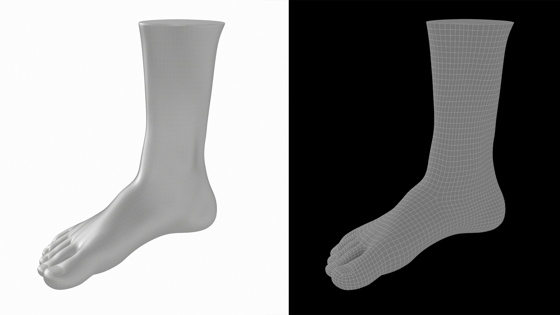 Male Realistic Feet Base Mesh by valeriik | 3DOcean