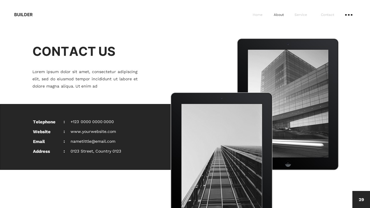 Builder - Building & Construction Powerpoint Templates, Presentation ...