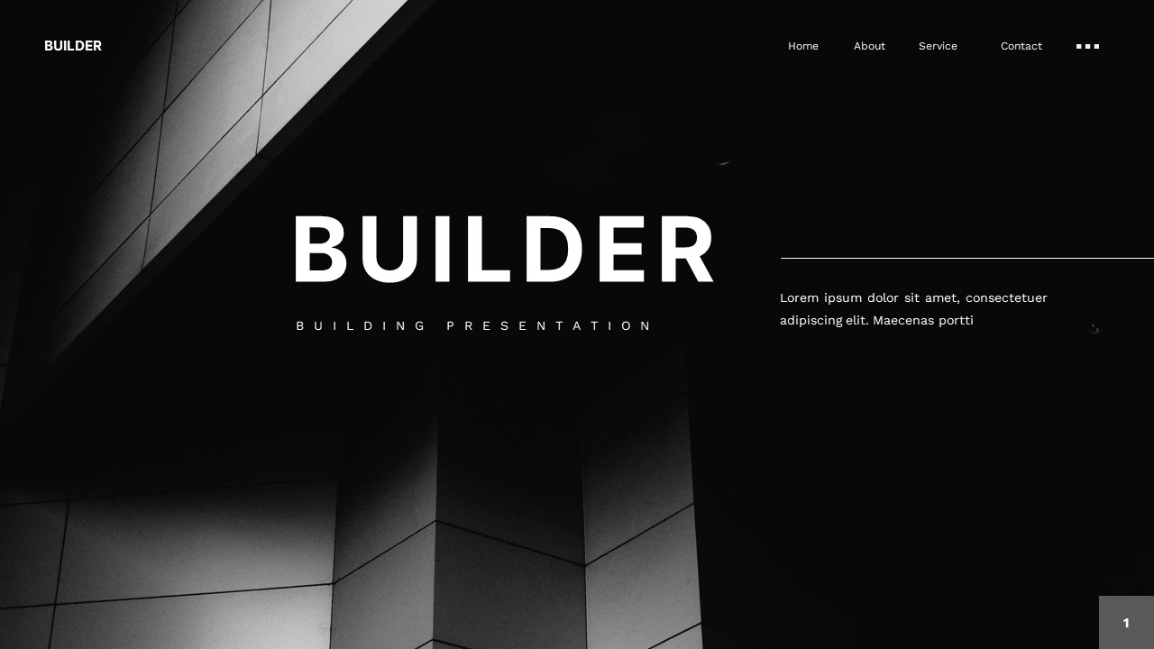 Builder - Building & Construction Google Slide Templates, Presentation ...