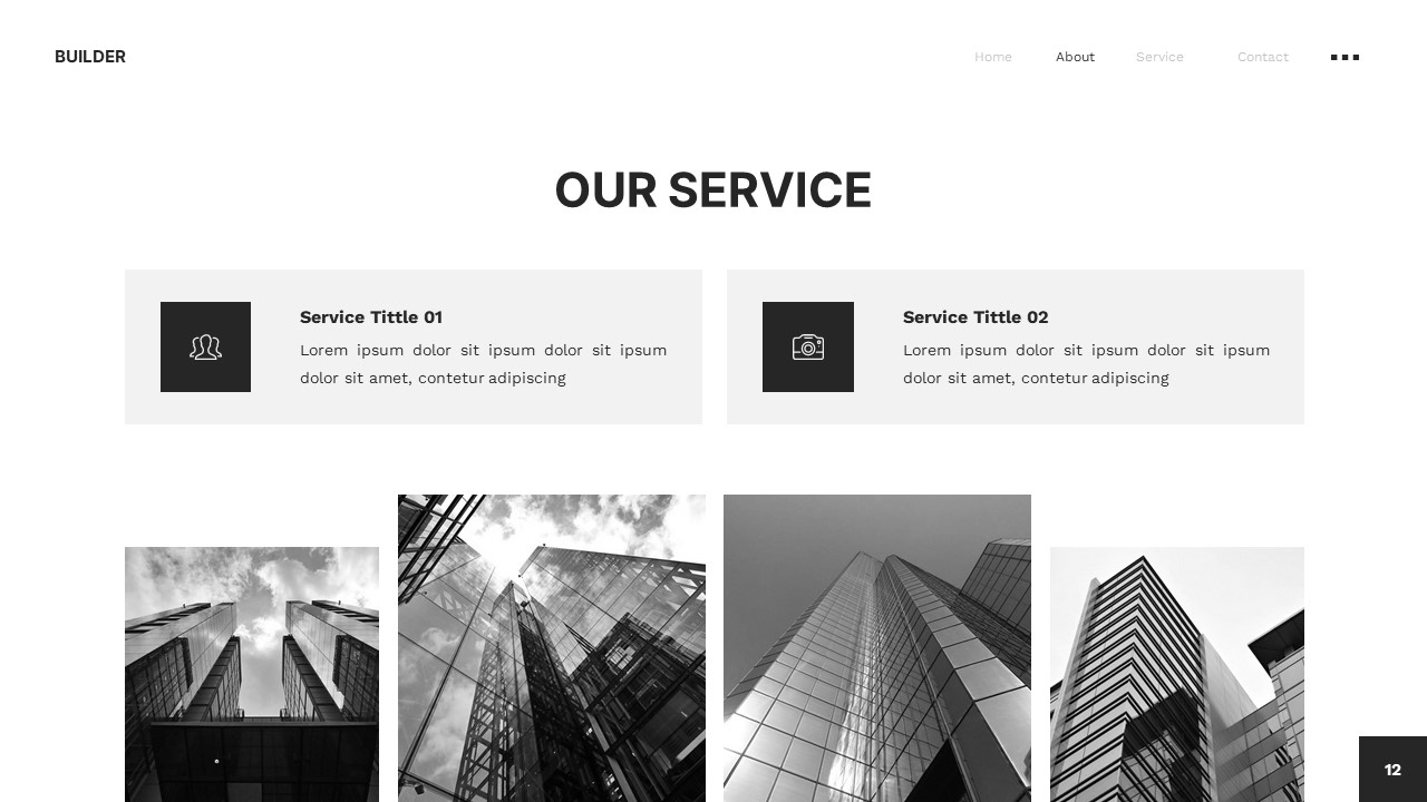 Builder - Building & Construction Google Slide Templates, Presentation ...
