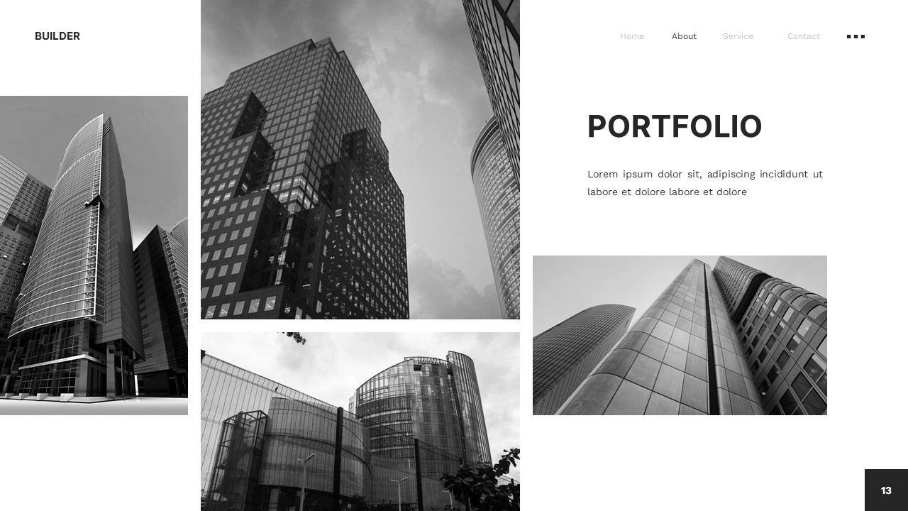 Builder - Building & Construction Google Slide Templates, Presentation ...