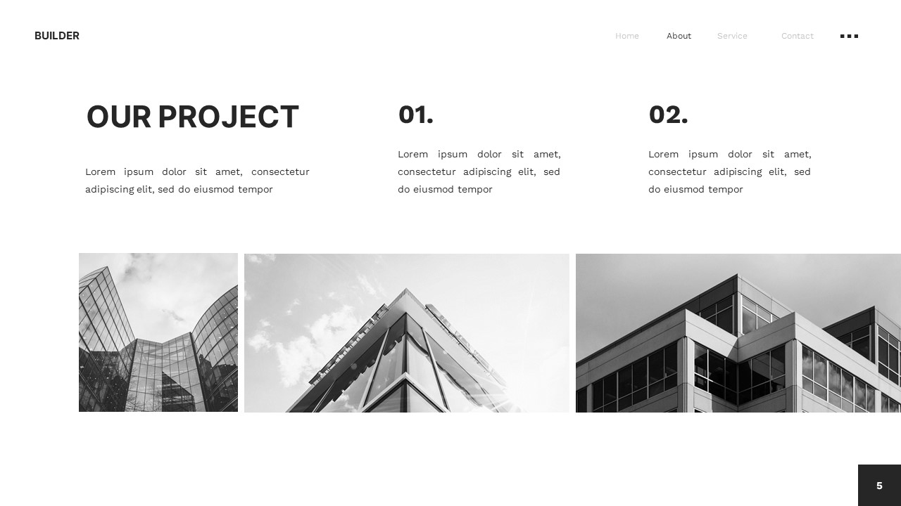 Builder - Building & Construction Google Slide Templates, Presentation ...