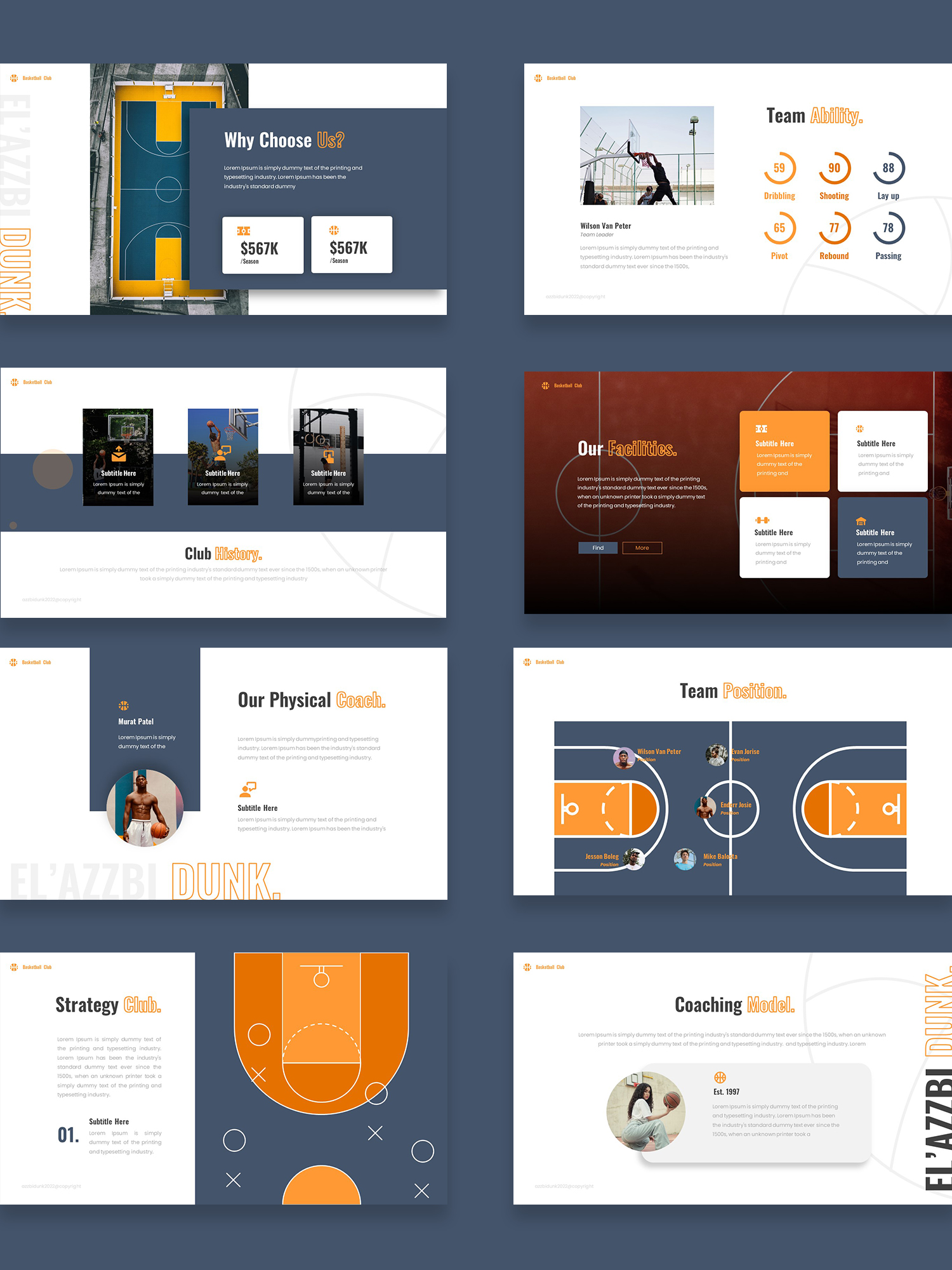 Azzbi Basketball Google Slides Template, Presentation Templates ...