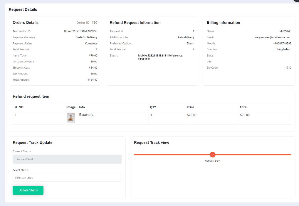 Refund Plugin Safecart Multi Vendor Laravel Ecommerce Platform By Byteseed