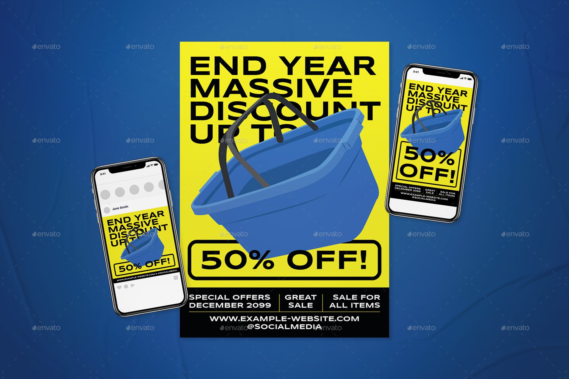 End Year Great Sale Event Flyer Set, Print Templates | GraphicRiver