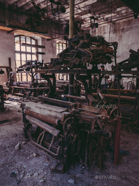 Old loom in abandoned factory Stock Photo by ADDICTIVE_STOCK | PhotoDune