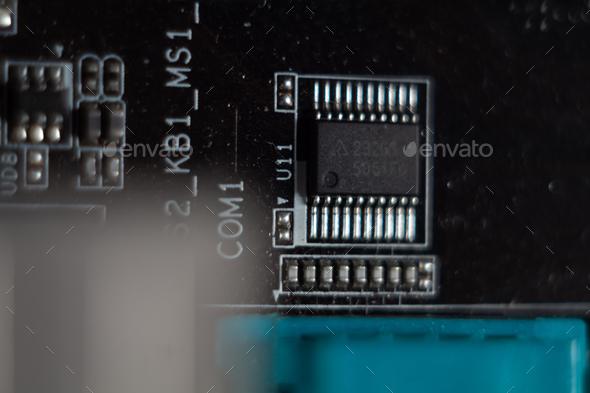 Parts of the main circuit board or mobo Stock Photo by wirestock ...
