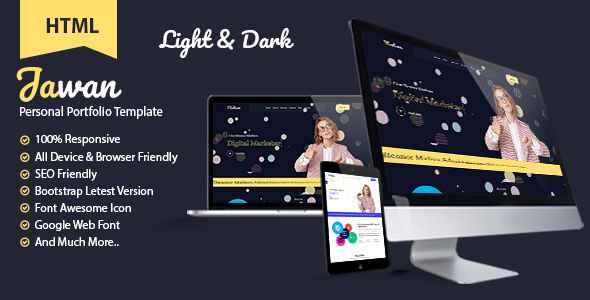 Jawan - Personal Portfolio Template by theme_ocean | ThemeForest