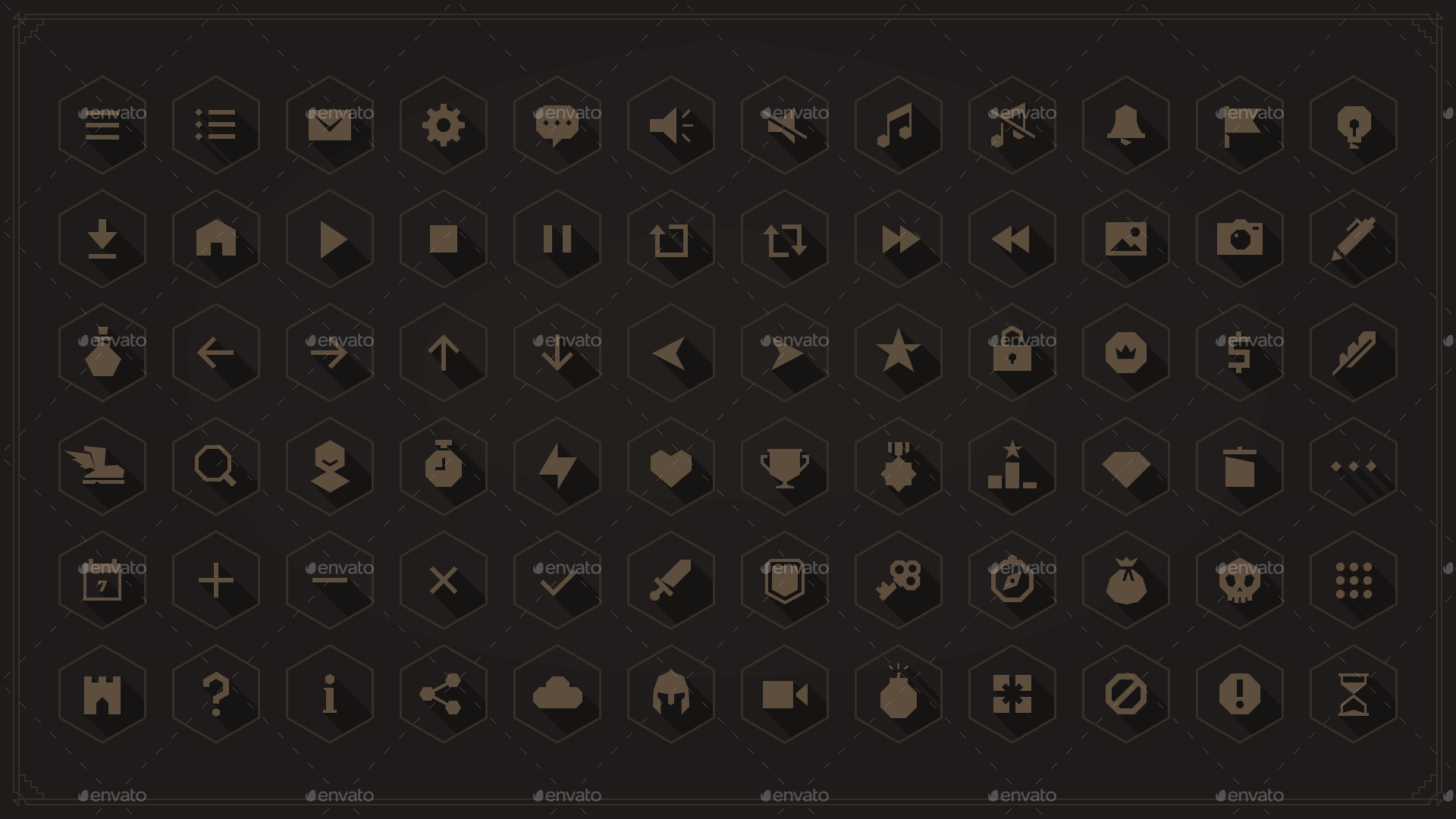 GUI - Dark Geo, Game Assets | GraphicRiver