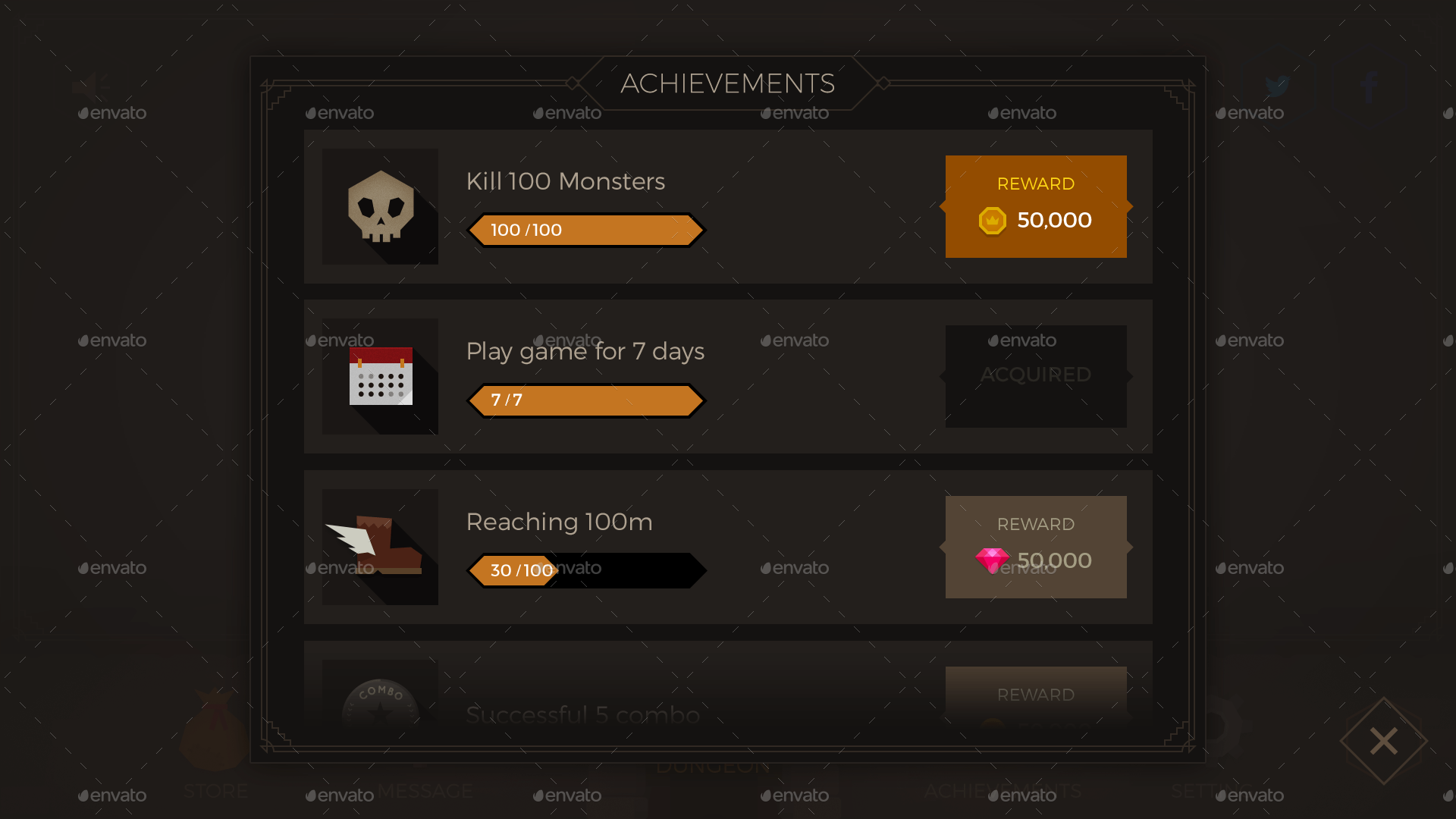 GUI - Dark Geo, Game Assets | GraphicRiver