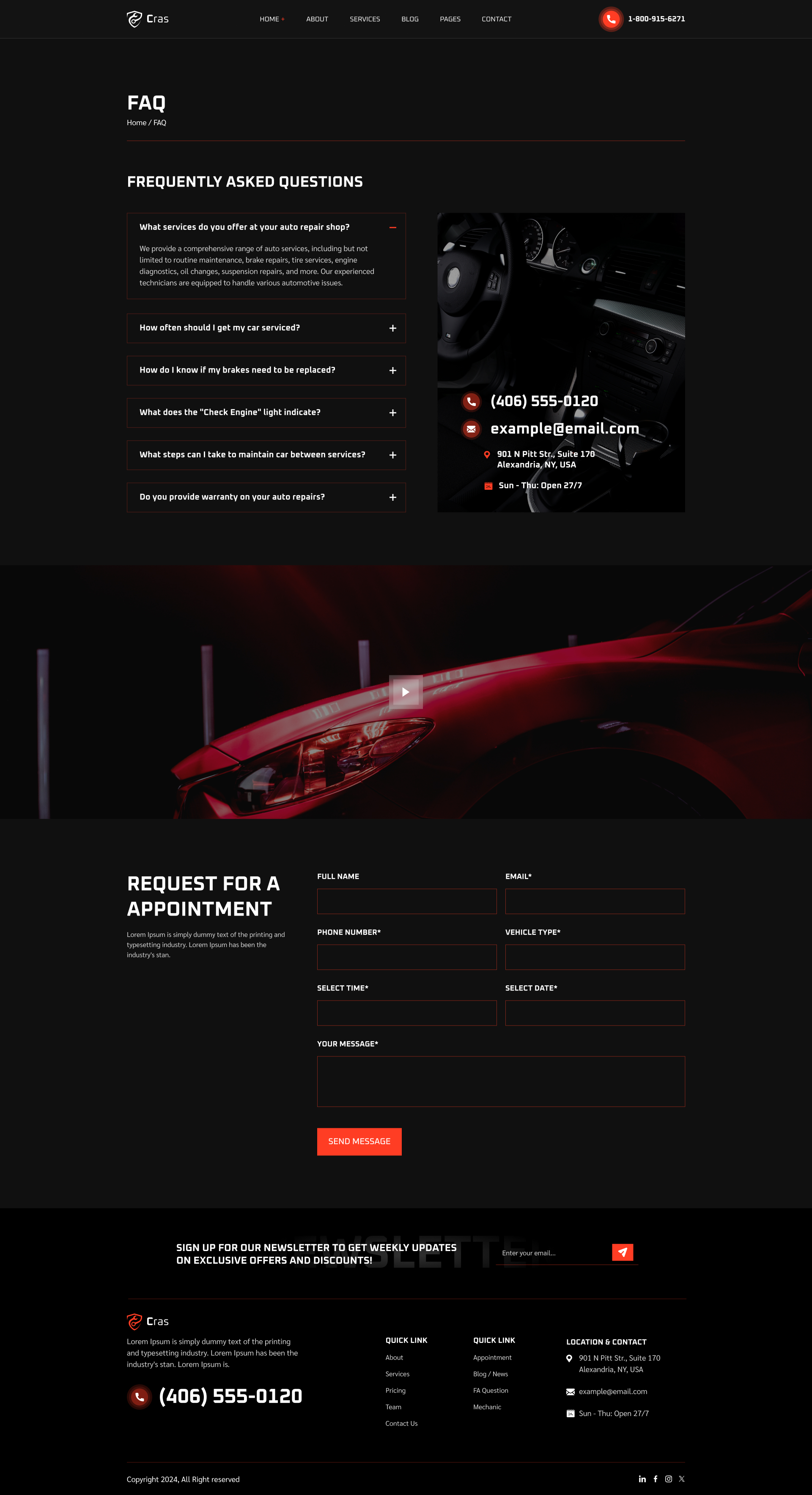 Cras - Car Repair & Auto Services Figma Template by thememarch ...