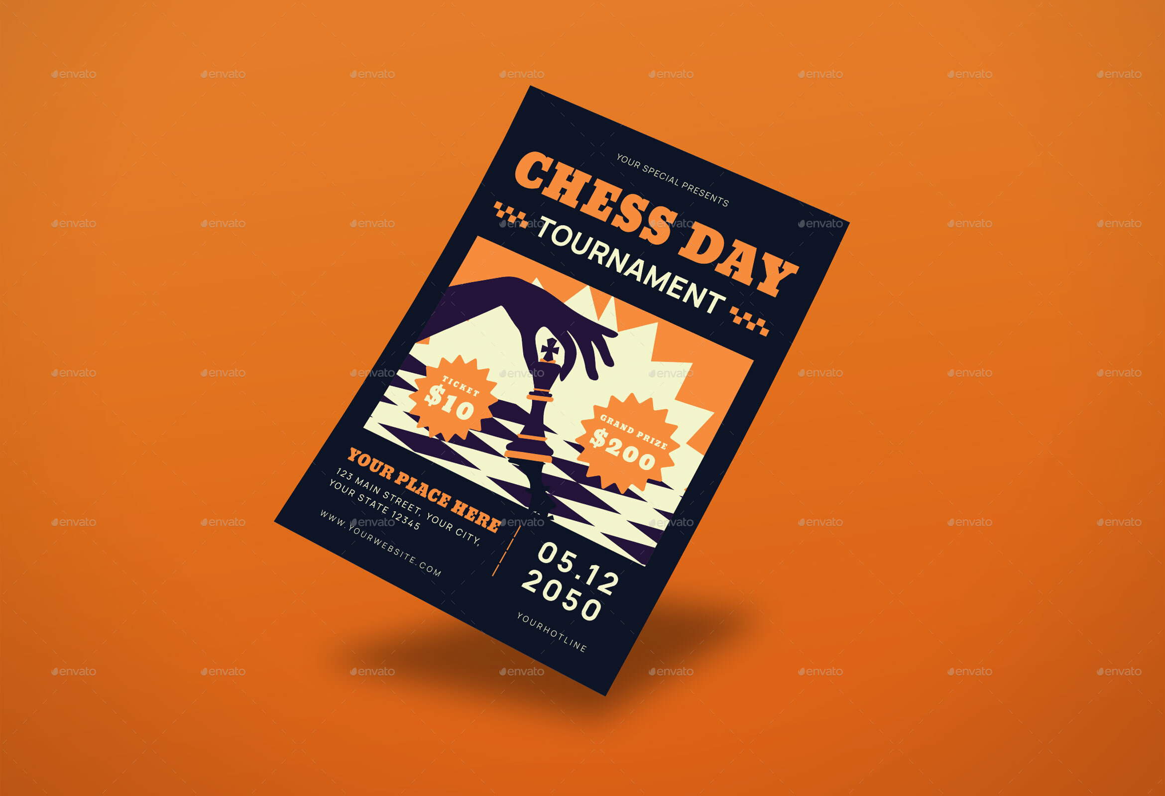 Chess Tournament Flyer, Print Templates | GraphicRiver