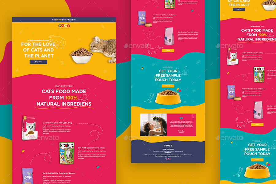 Pet Shop Email Newsletter PSD Template, Web Elements | GraphicRiver