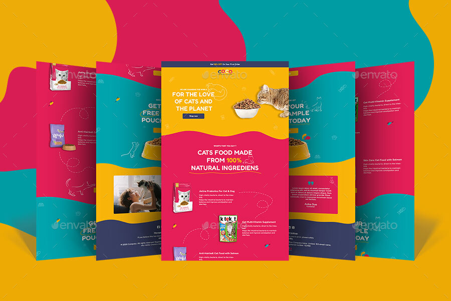 Pet Shop Email Newsletter PSD Template, Web Elements | GraphicRiver