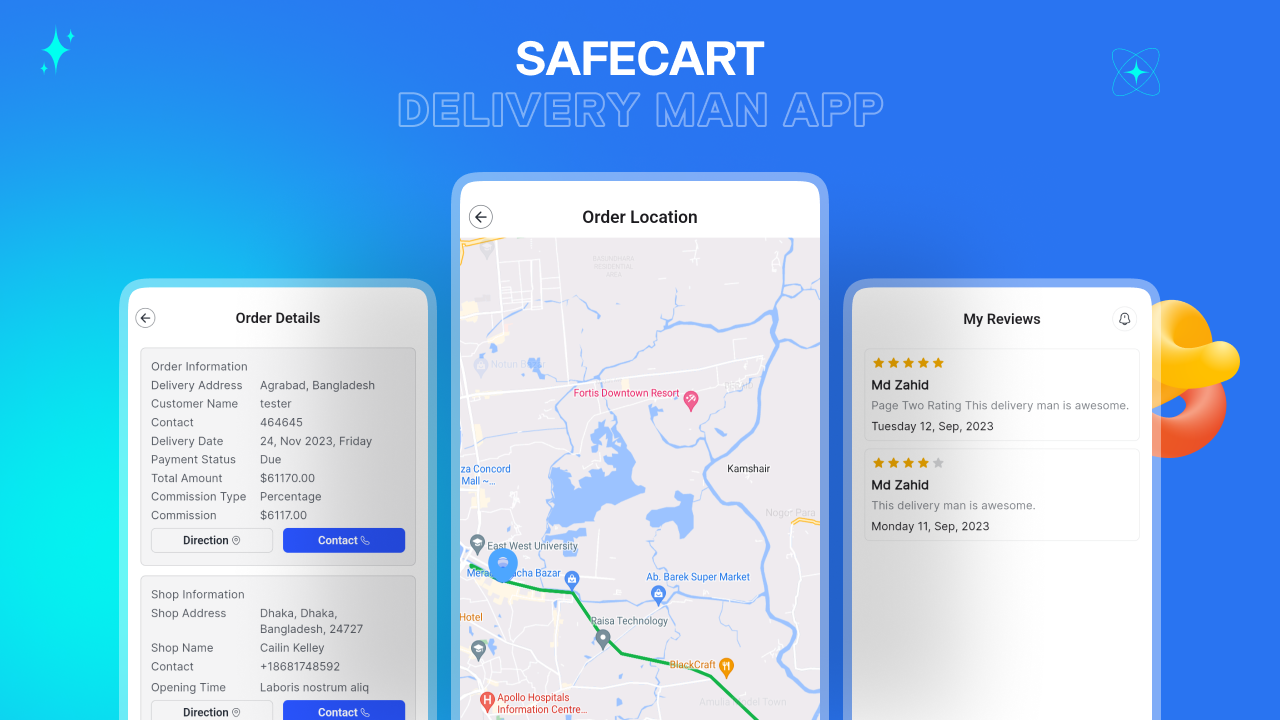 Delivery Man App - Safecart eCommerce Platform by byteseed | CodeCanyon