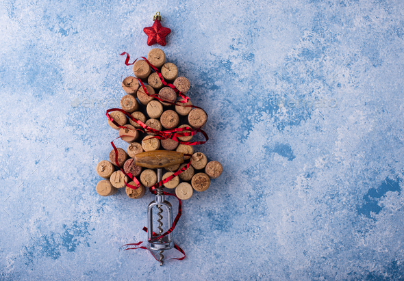 Christmas tree from wine corks Stock Photo by furmanphoto | PhotoDune
