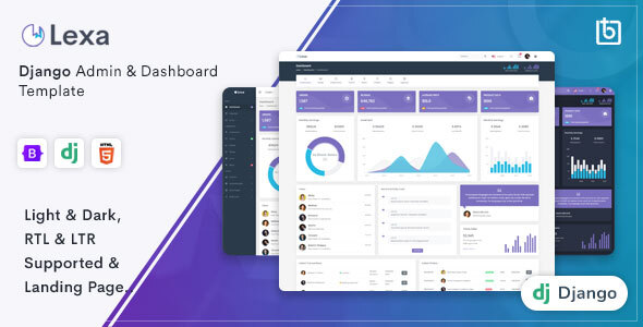 Lexa - Django Admin & Dashboard Template by Themesbrand | ThemeForest