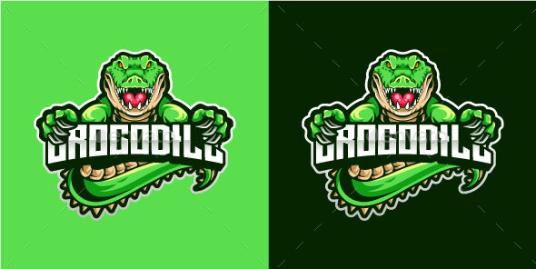 Crocodile Esport Logo, Logo Templates | GraphicRiver