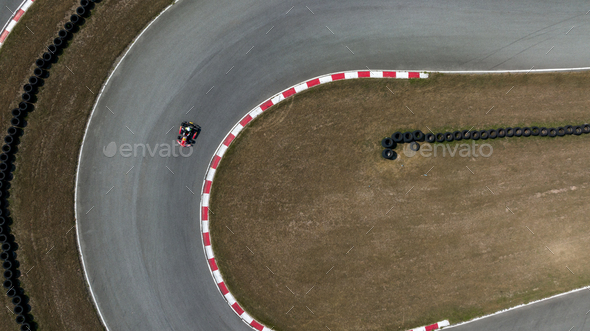 Aerial top view race kart track, Track for auto racing top view, Car ...