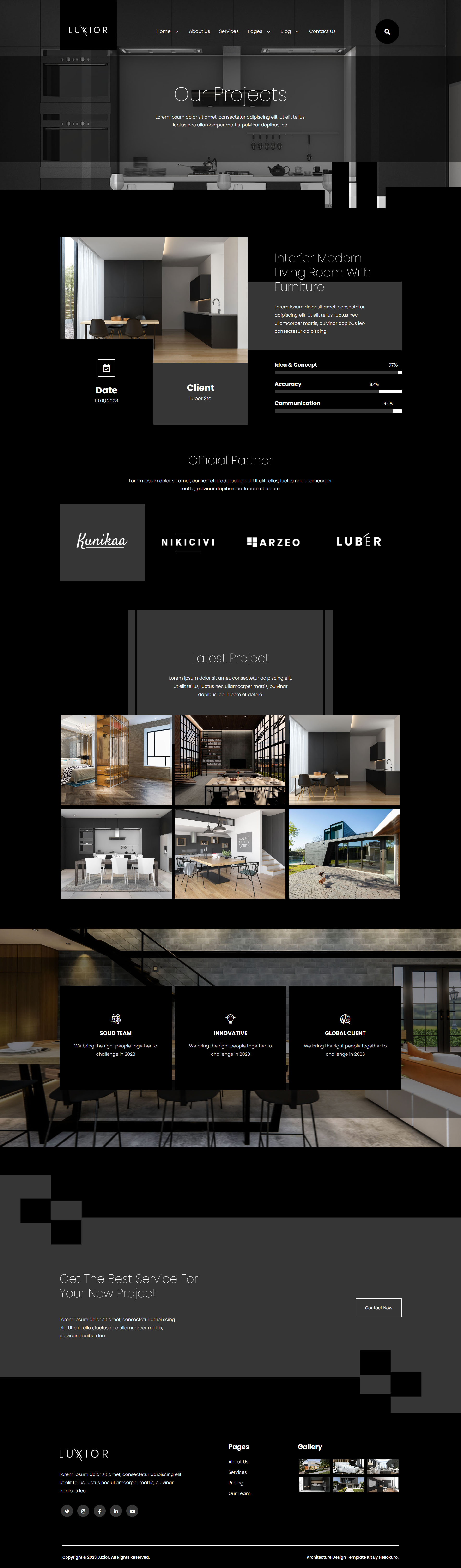 Luxior - Architecture & Interior Elementor Template Kit by hellokuro