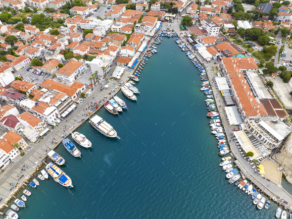 Aerial Photos of Foca village located in western Turkey, Izmir. Foca ...
