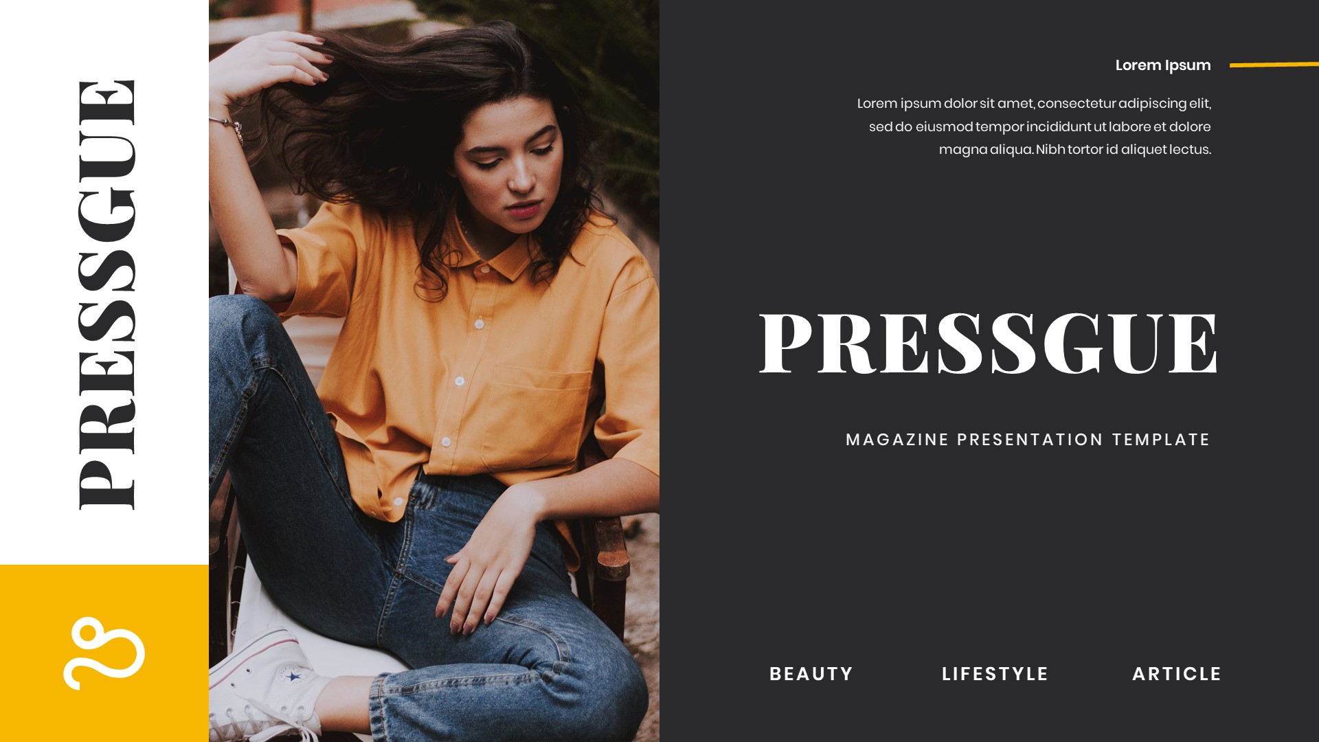 Pressgue - Magazine Google Slides Template, Presentation Templates