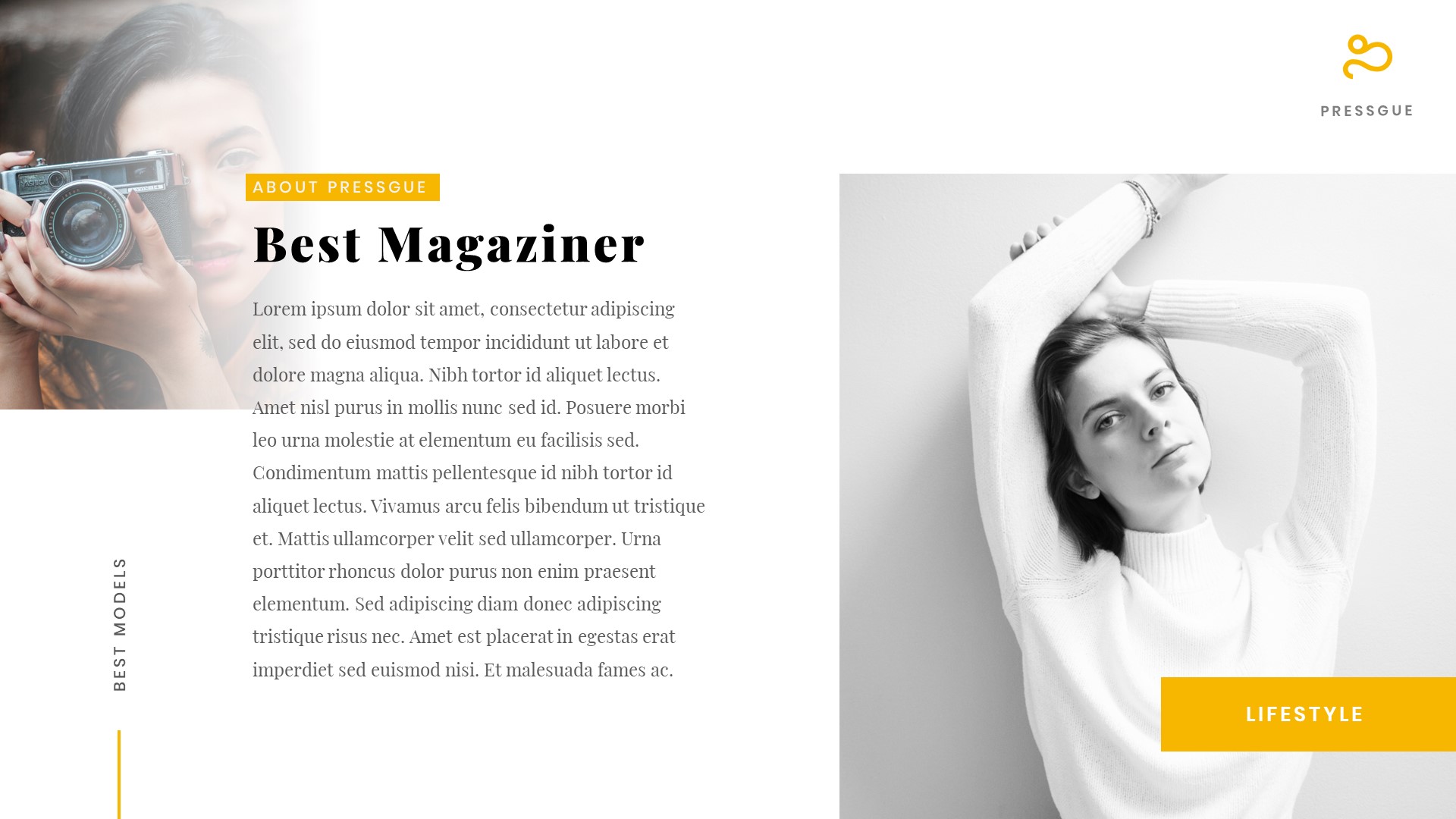 Pressgue - Magazine Google Slides Template, Presentation Templates