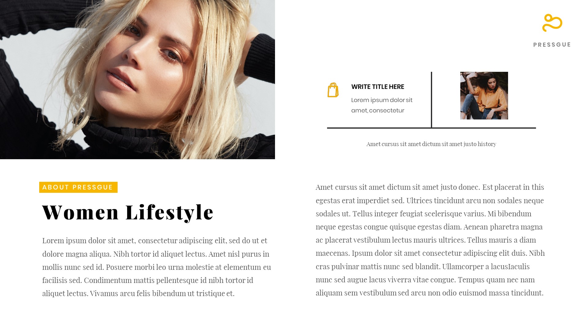 Pressgue - Magazine Google Slides Template, Presentation Templates