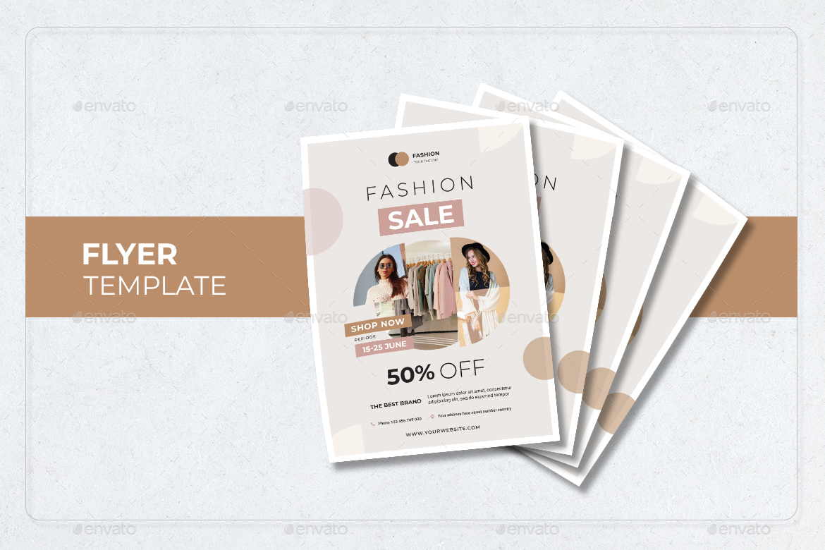 Flyer Fashion Sale Pastel Colors, Print Templates | GraphicRiver