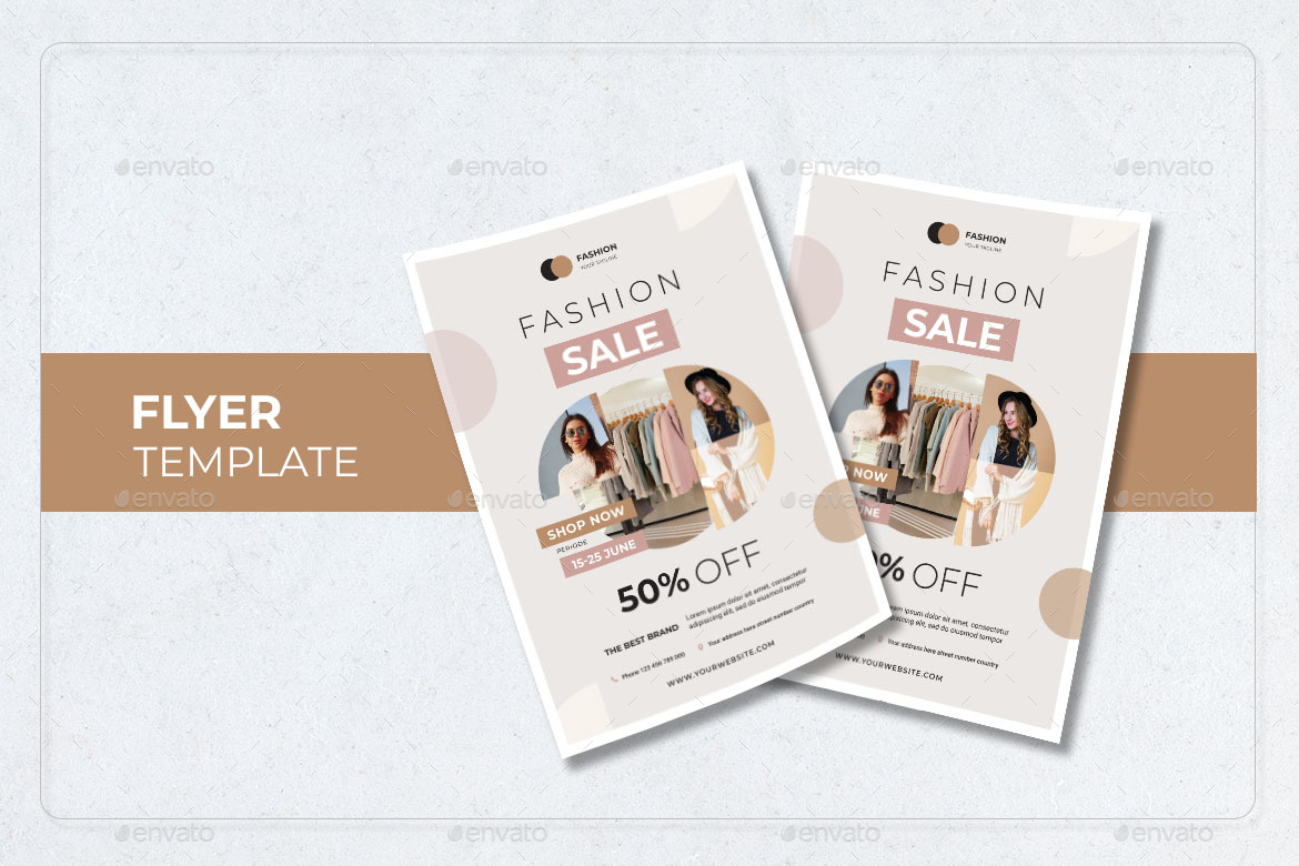 Flyer Fashion Sale Pastel Colors, Print Templates | GraphicRiver