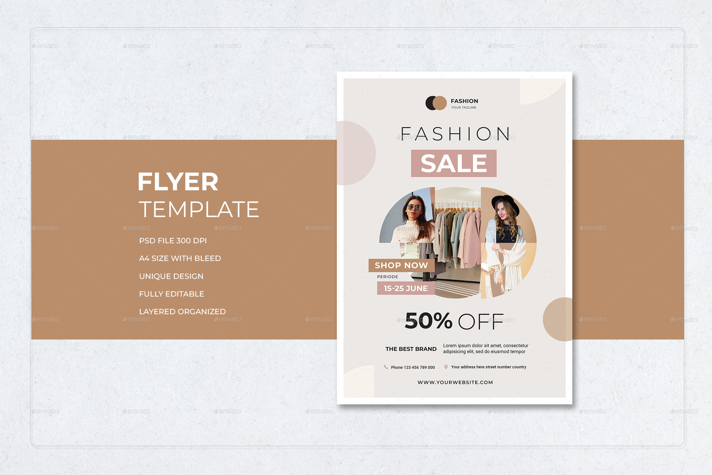 Flyer Fashion Sale Pastel Colors, Print Templates | GraphicRiver