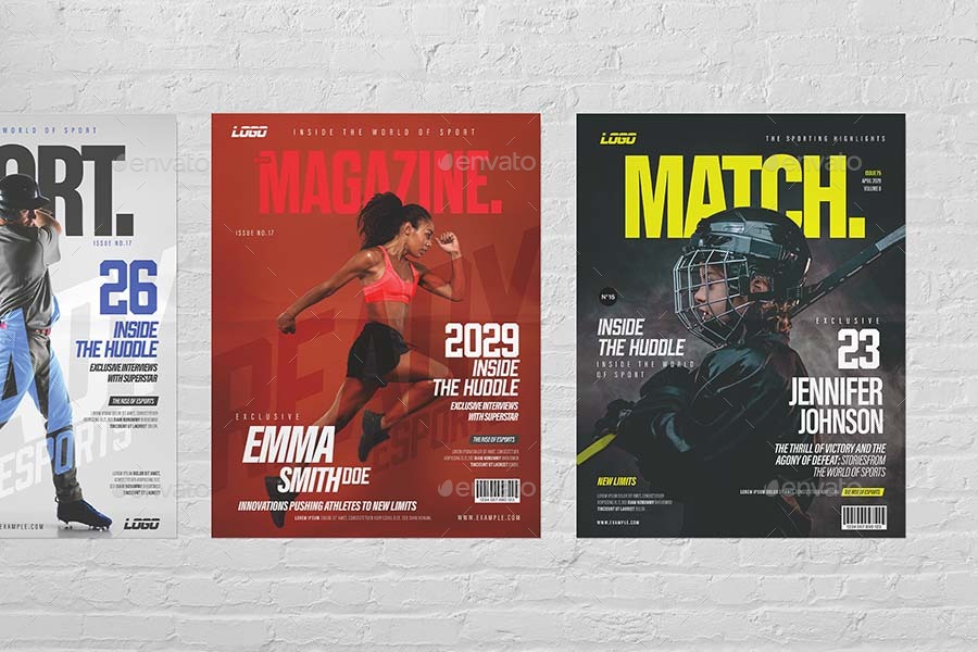 Sport Magazine Cover Templates, Print Templates | GraphicRiver