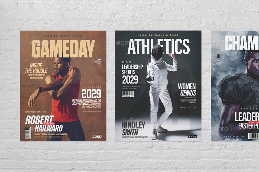 Sport Magazine Cover Templates, Print Templates | GraphicRiver