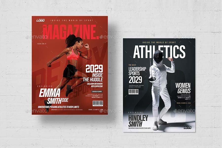 Sport Magazine Cover Templates, Print Templates | GraphicRiver