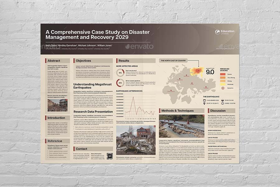 Landscape Research Poster Template, Print Templates | GraphicRiver