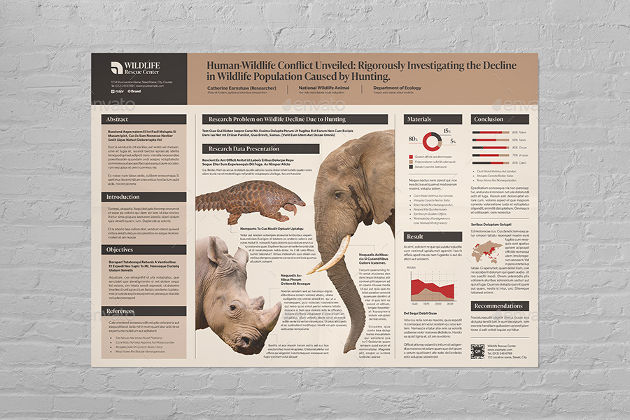 Landscape Research Poster Template, Print Templates | GraphicRiver