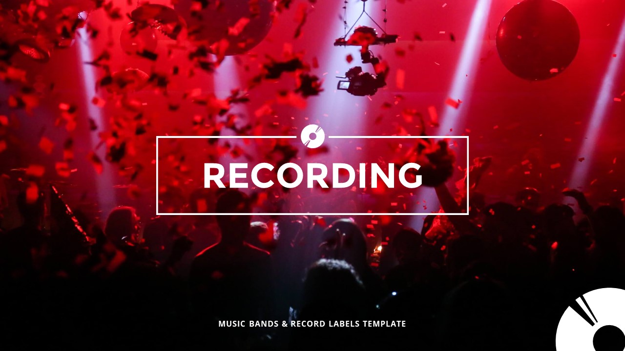 Recording - Music Bands & Record Labels PowerPoint Template ...
