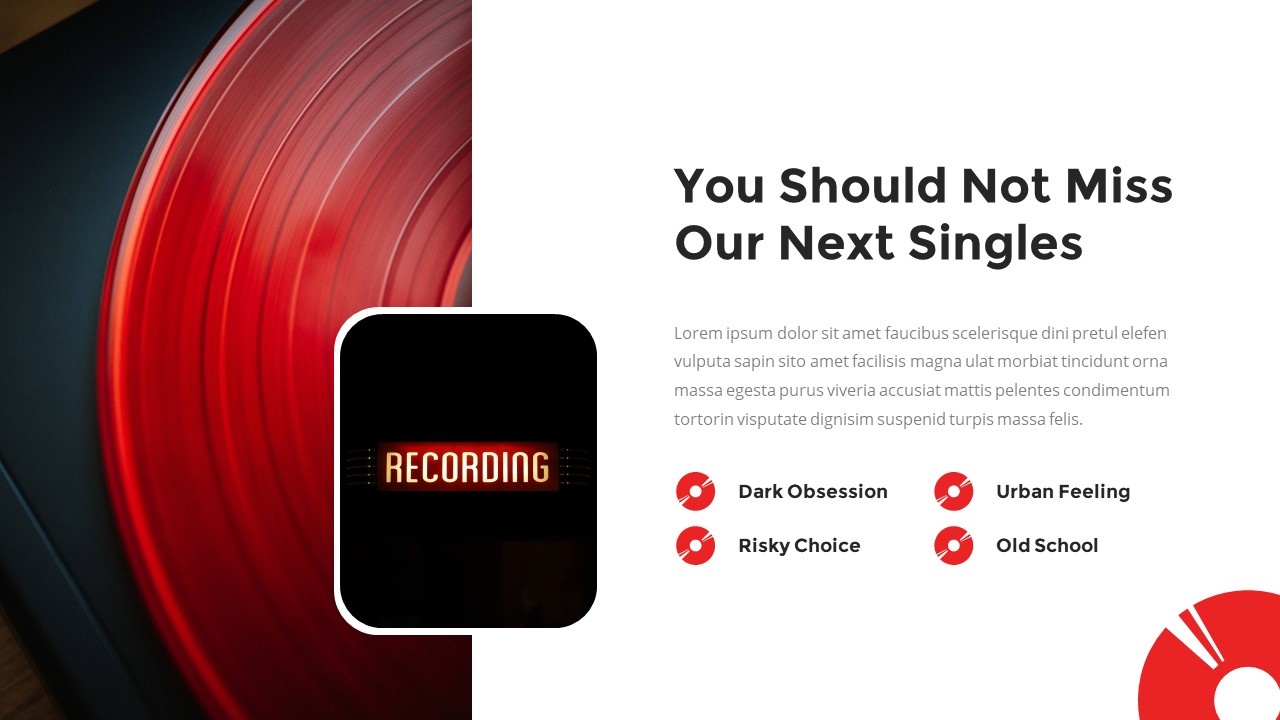 Recording - Music Bands & Record Labels PowerPoint Template ...