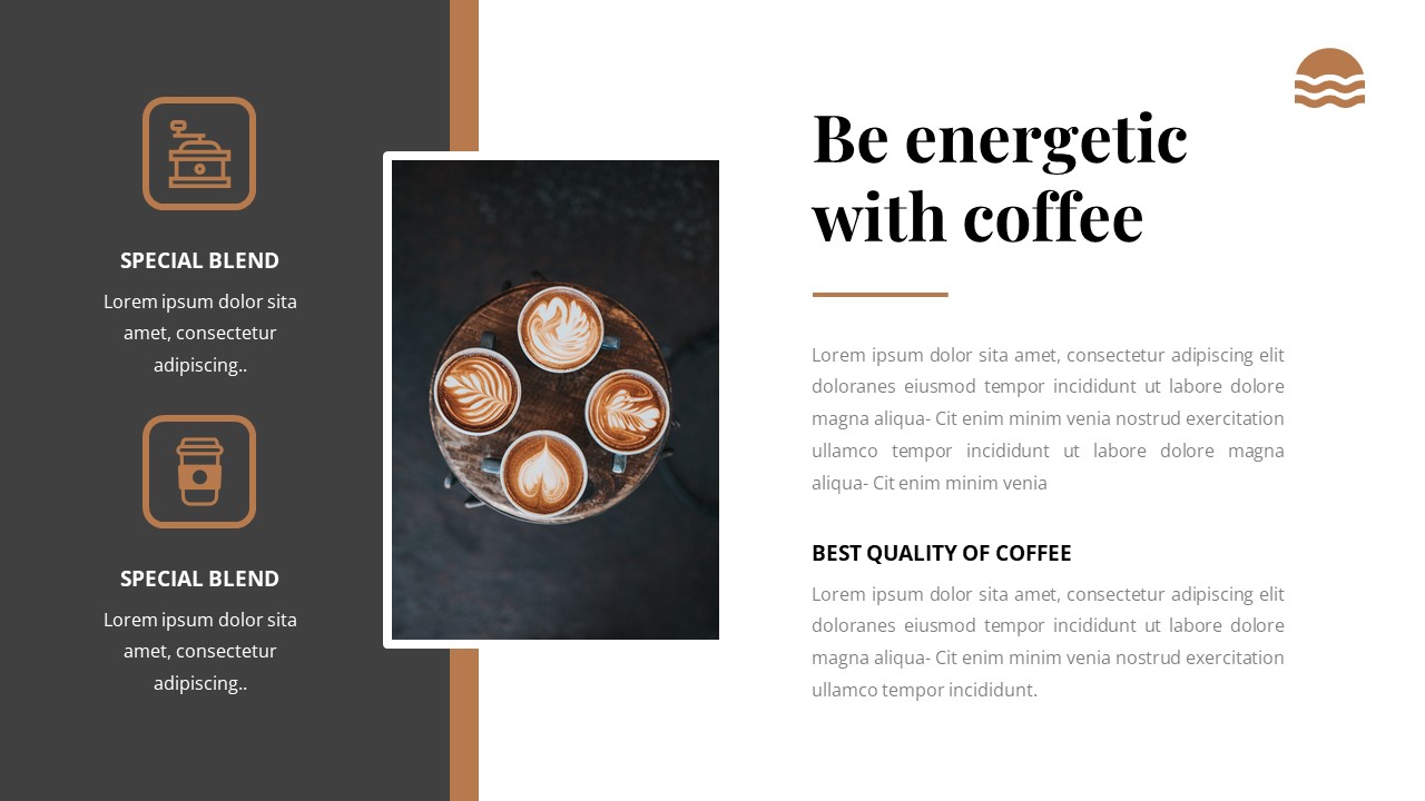 Caffeein - Coffee & Resto Powerpoint Template, Presentation Templates