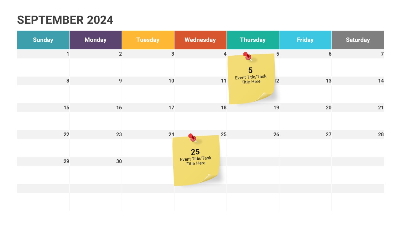 Calendar 2024 PowerPoint Template, Presentation Templates | GraphicRiver