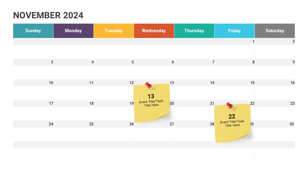 Calendar 2024 PowerPoint Template, Presentation Templates | GraphicRiver