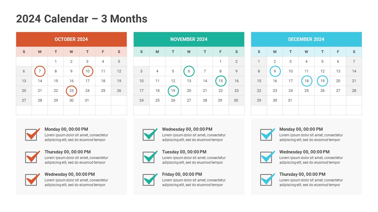 Calendar 2024 PowerPoint Template, Presentation Templates | GraphicRiver